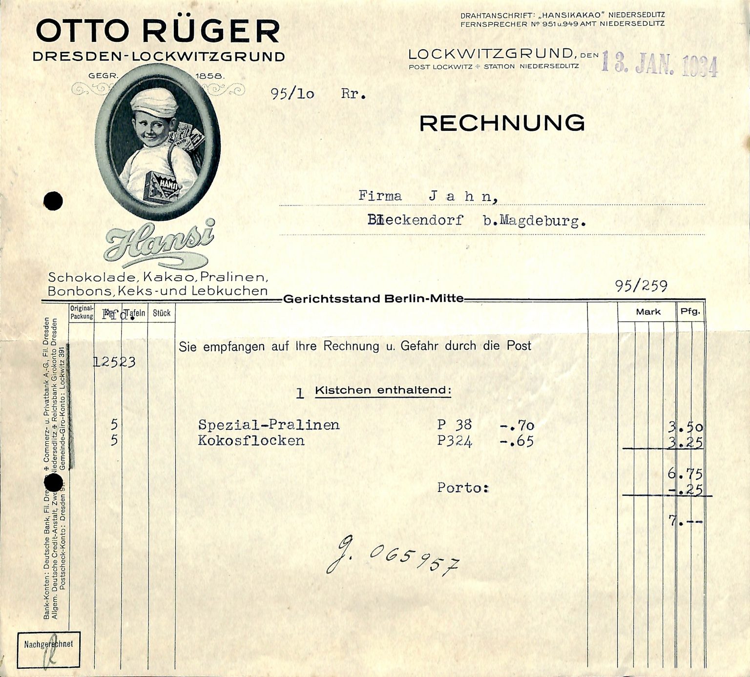 Besonderes Fundstück: Lohnbüchse Otto Rüger - Heimatverein Lockwitz